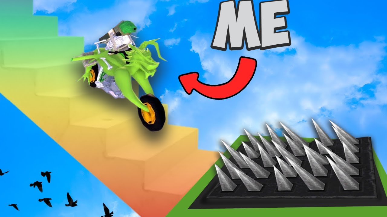 Obby Bike VS SCARY Obstacles - YouTube