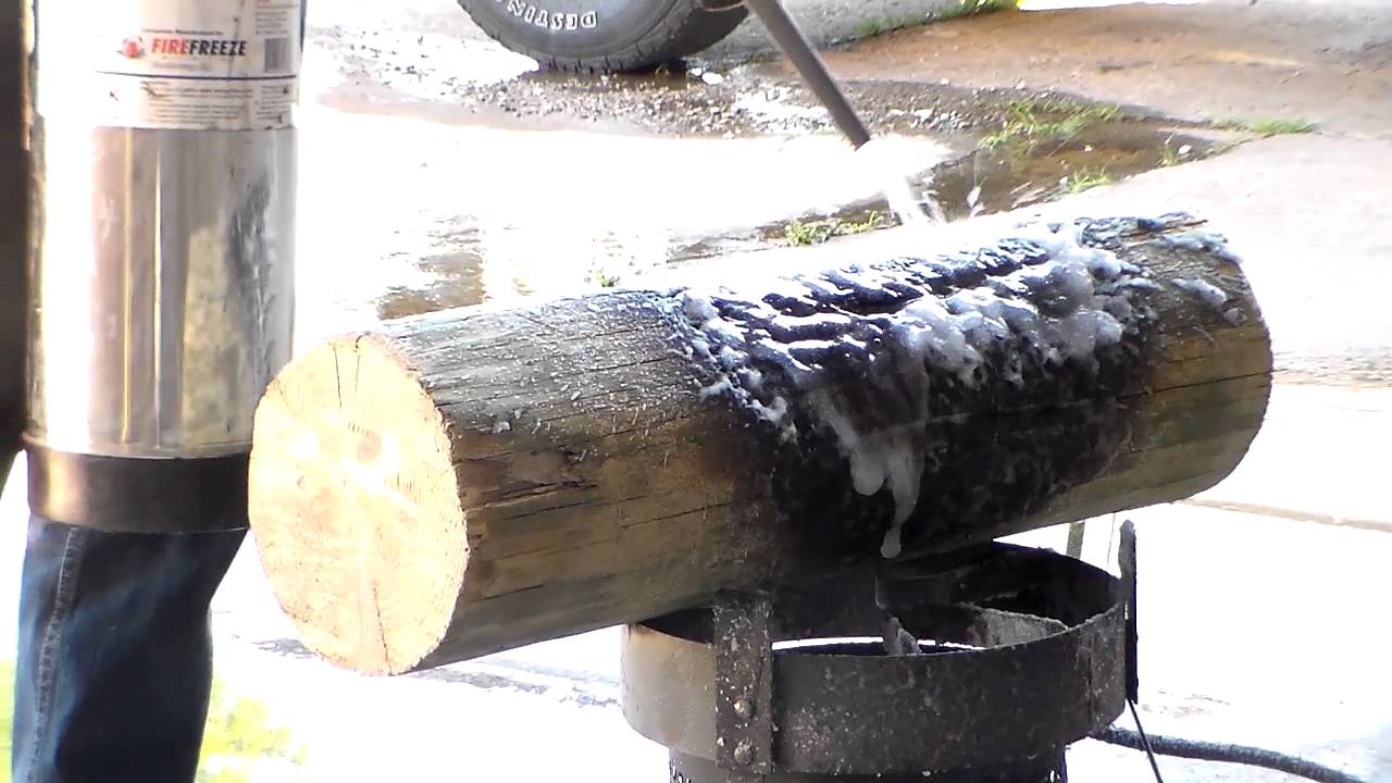 FireIce on telephone pole fire - test - YouTube