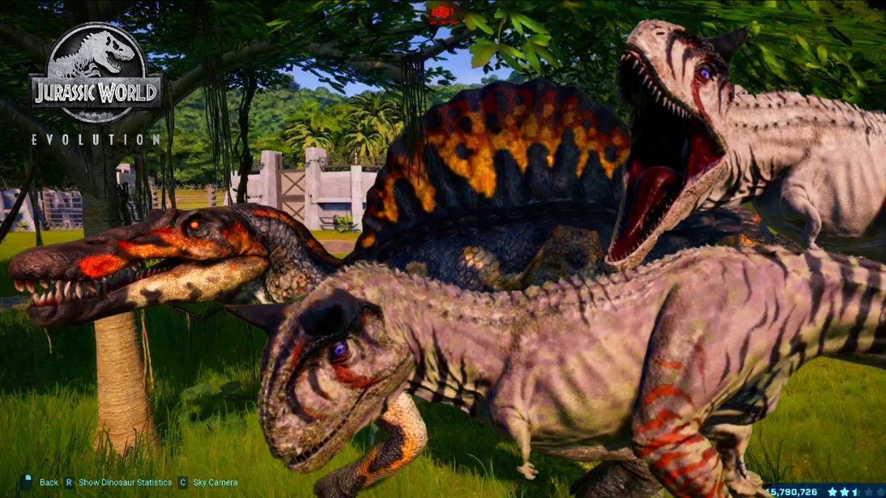 WHITE DEMON CARNOTAURUS AND MAGMA SPINOSAURUS!!! | JURASSIC WORLD ...