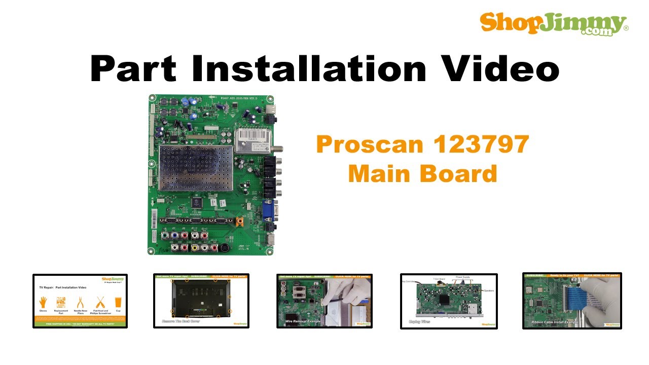 How to Replace Main Board in a Proscan LCD TV - YouTube