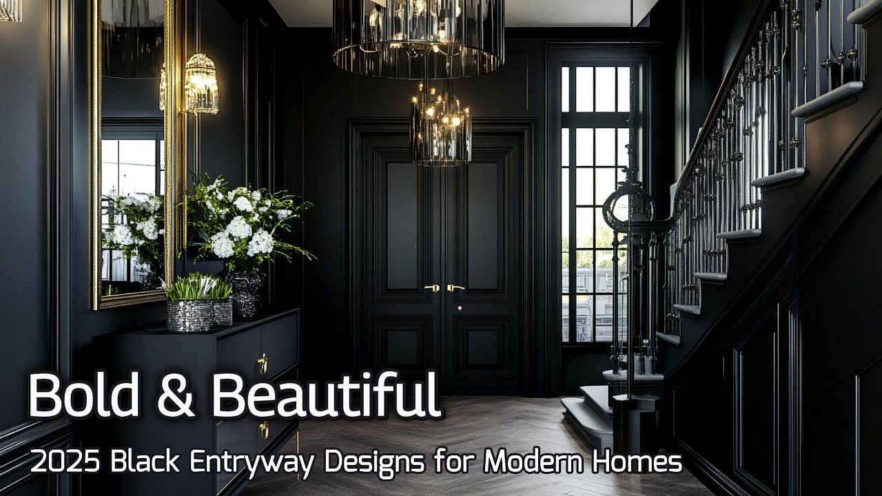 Bold & Beautiful: 2025 Elegant Black Entryway Designs for Modern Homes ...