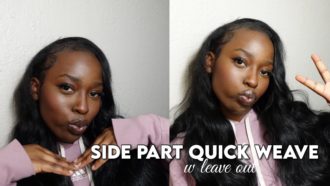 How To Do Quick Weave with Leave Out - YouTube