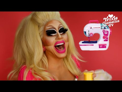 Trixie Sews A Dress with A Toy Sewing Machine