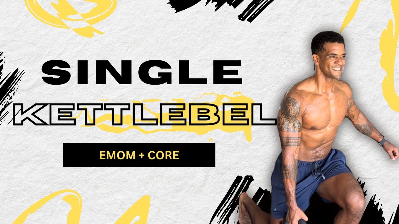 Single Kettlebell Full-Body Burn 12 min EMOM | Core Finisher Challenge ...