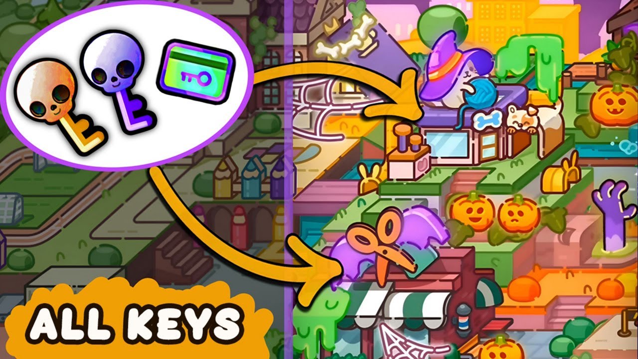ALL THE KEYS SPOOKY HALLOWEEN UPDATE🎃 in AVATAR WORLD PAZU - YouTube
