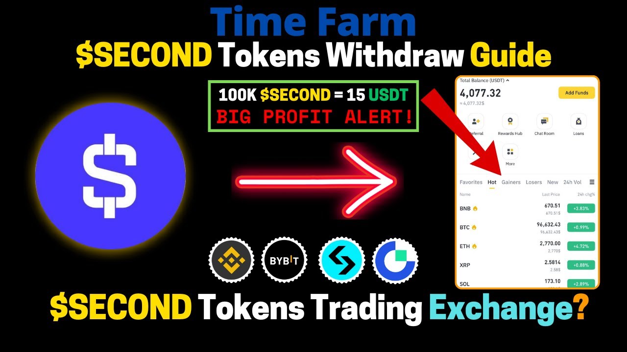 Time Farm $SECOND Tokens Withdrawal | Trade $SECOND Tokens on Various ...