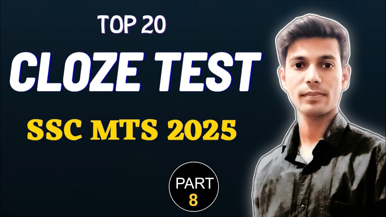 SSC MTS 2025 Cloze Test (part - 8) | cloze test ssc mts | new pattern ...