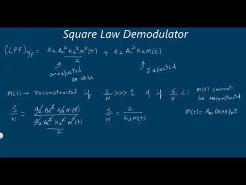 Analog Communication lecture 8 | Square Law Demodulator | gate IES PSU ...