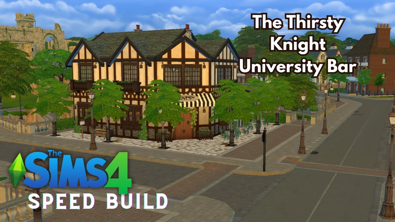 The Thirsty Knight- University Bar Speed Build- Sims 4 - YouTube
