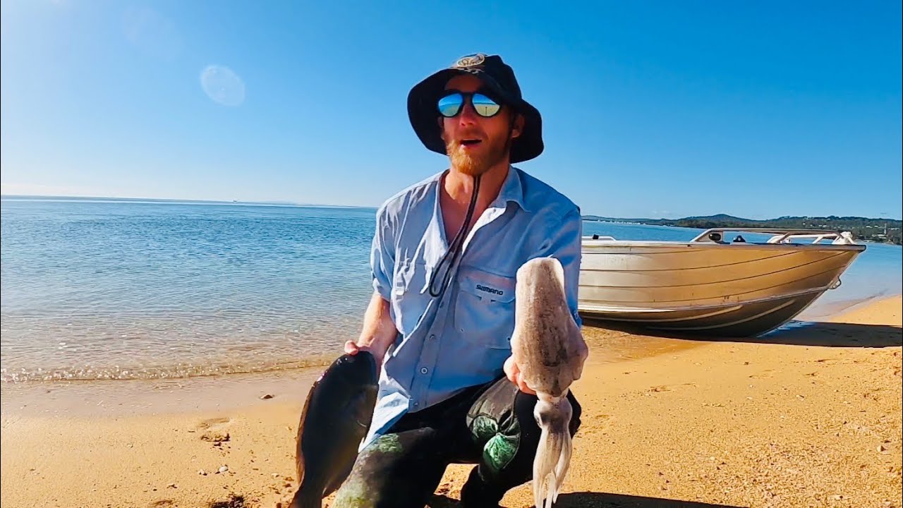 BLUEBONE & SQUID Moreton Bay | CATCH, CLEAN & COOK - YouTube