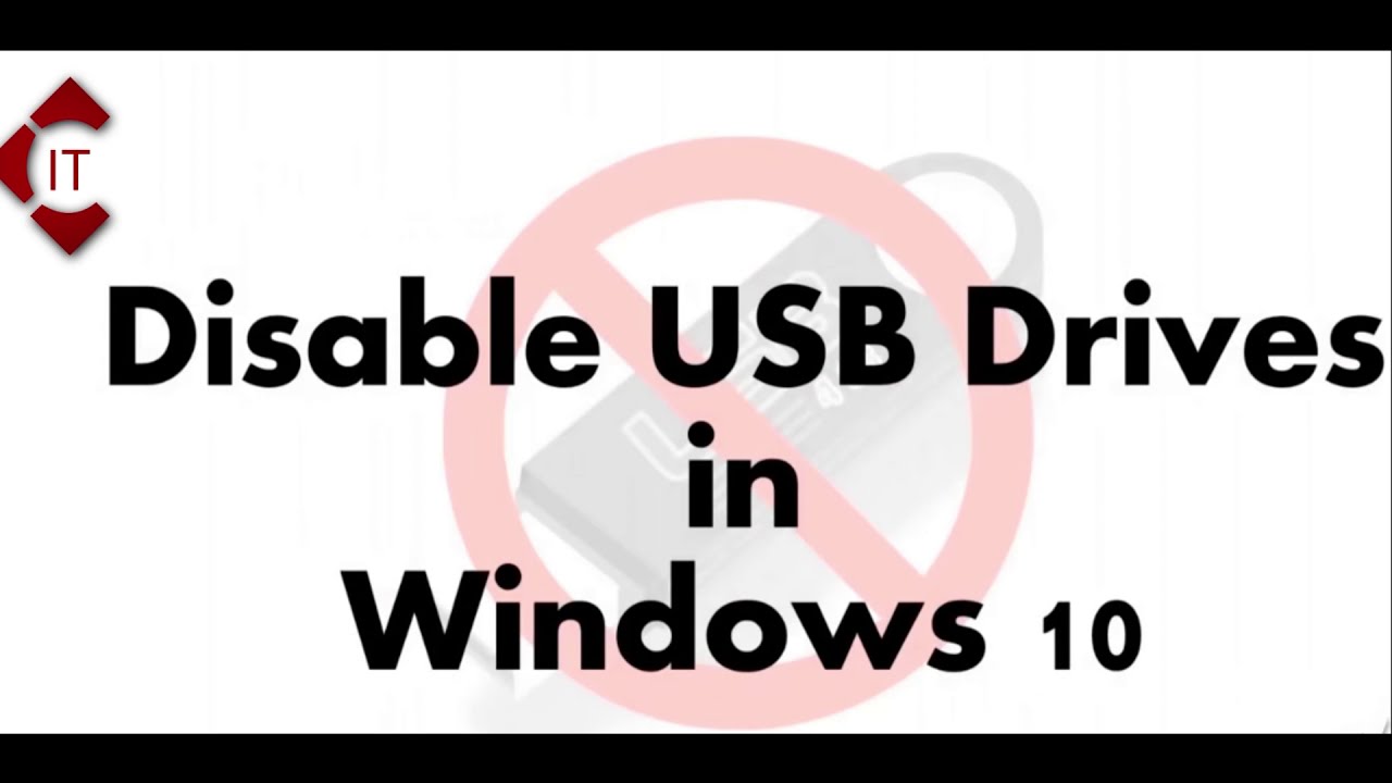 How To Disable USB Drives | Removable Disk | Windows 10 Tutorial - YouTube