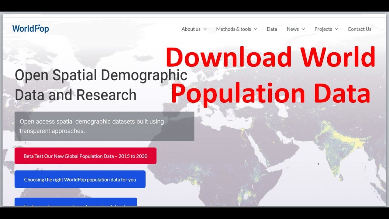 How to Download World Population Data For Free - YouTube