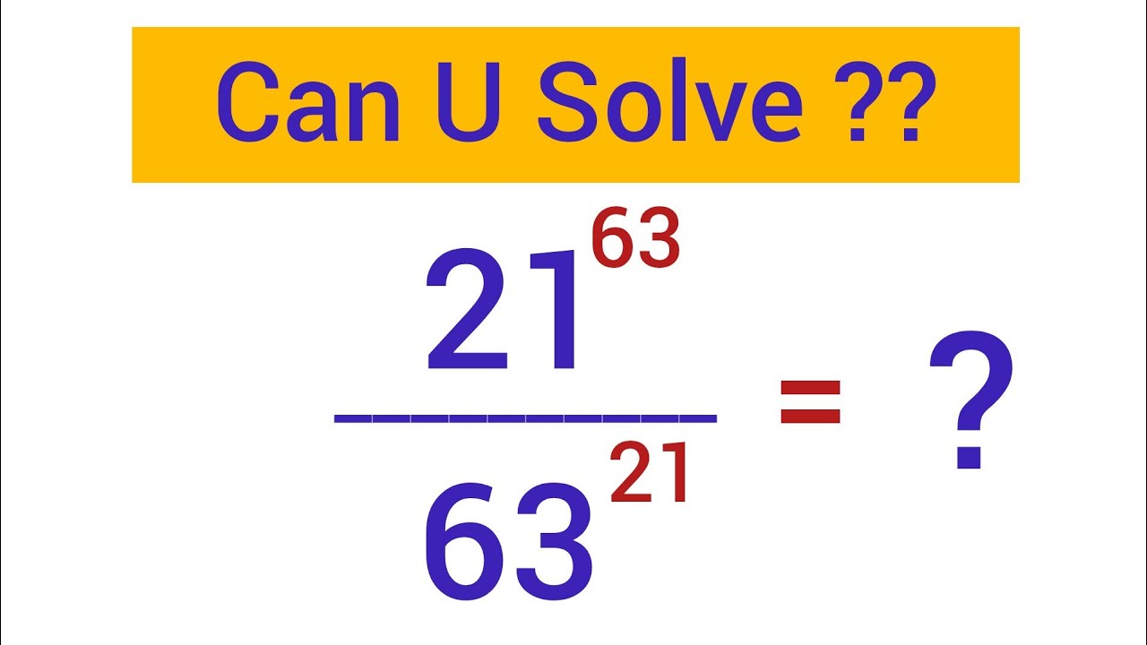 Nice Exponential Math Simplificationmath Olympiad Question Youtube 2816