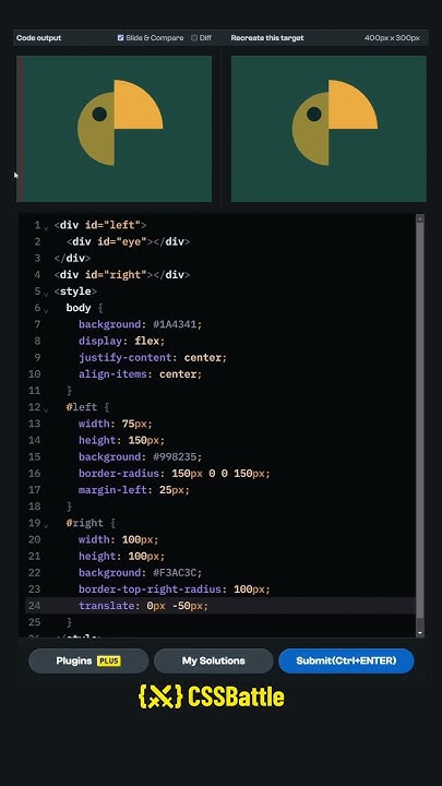 CSS Battle #33 - Birdie #cssbattle #codingshorts #shorts #coding #learn #css - YouTube
