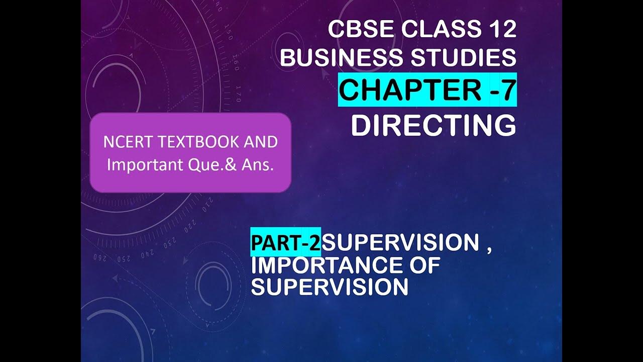 Chapter 7|Part 2| DIRECTING| Business Studies | CBSE | CLASS-12 | NCERT ...