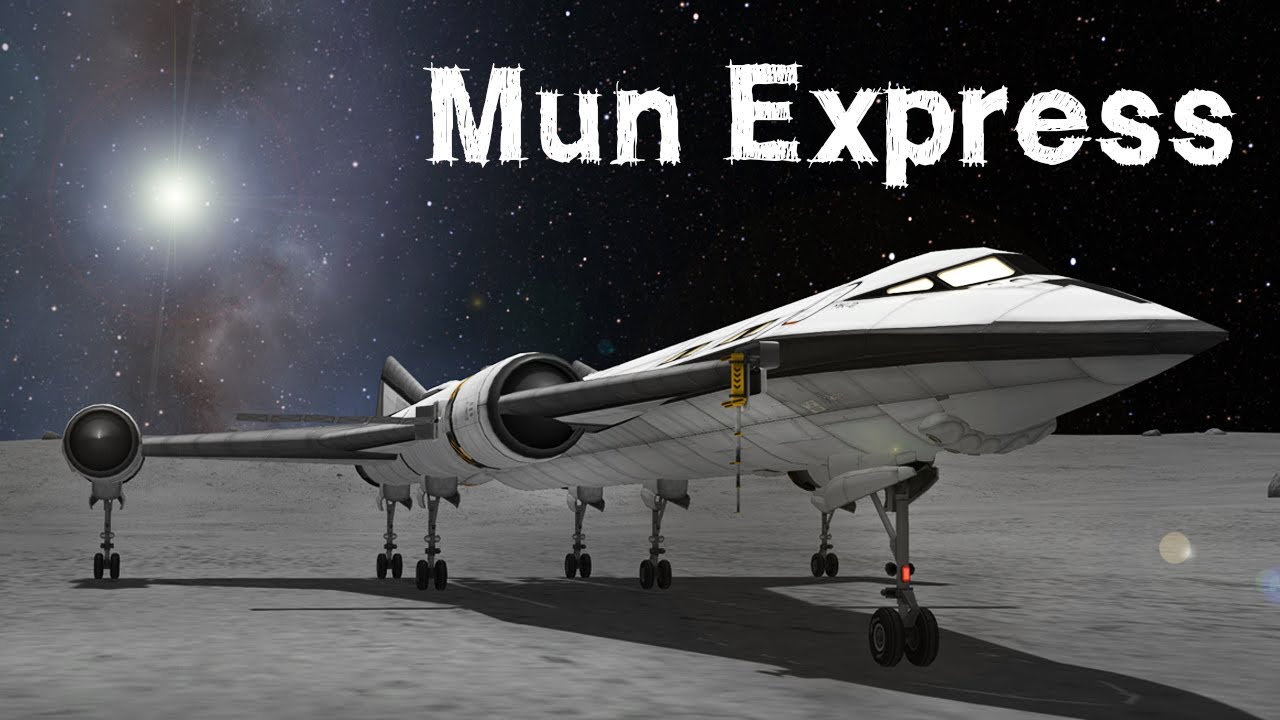 KSP: SSTO Spaceliner to Mun! - YouTube