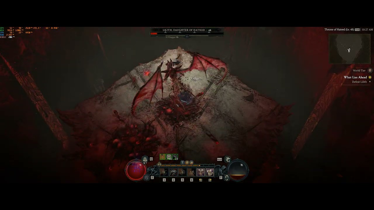 Diablo 4 Lilith BOSS FIGHT Barbarian Gameplay - YouTube