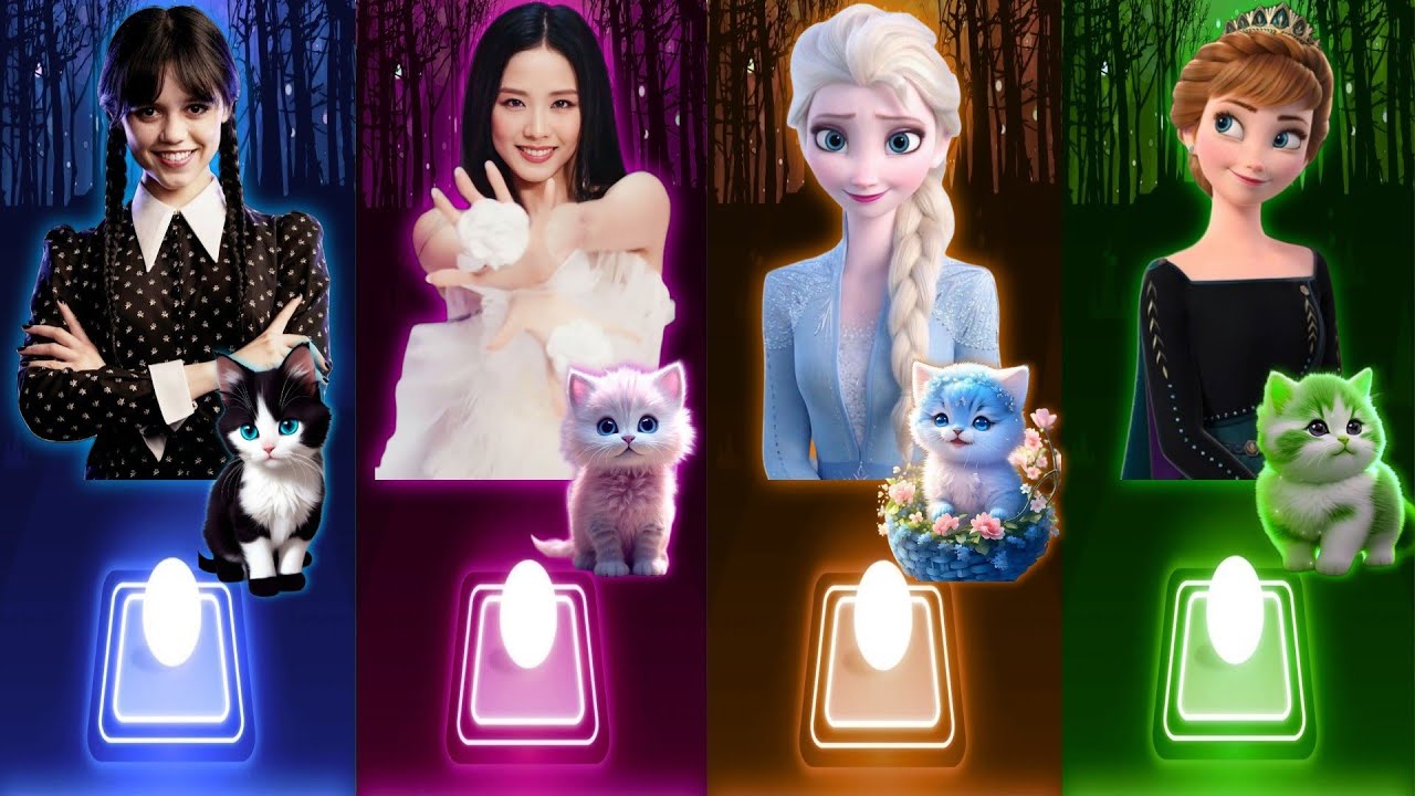 Cute Cats Dance | Wednesday Bloody Mary | Jisoo Flower | Enemy Elsa ...