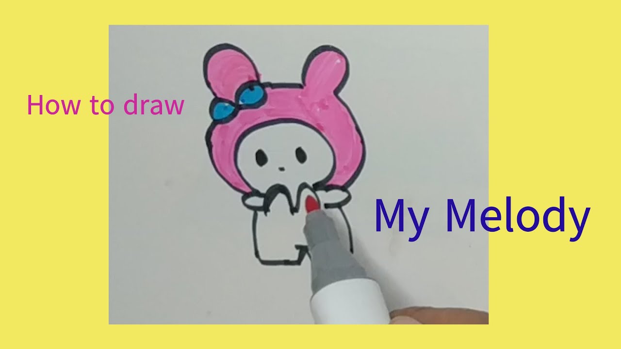 How to draw my melody easy step by step - YouTube