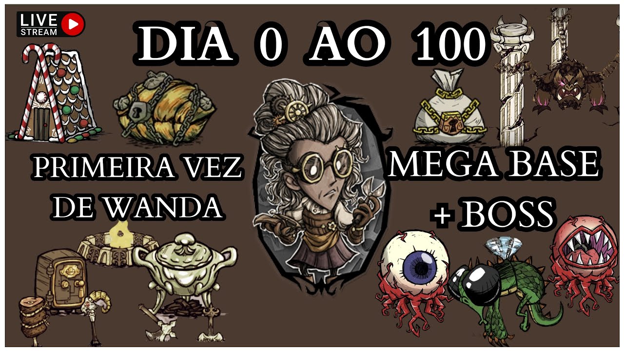 MEGA BASE PS5! DIA 0 A 100 DE WANDA PELA PRIMEIRA VEZ! Don't Starve ...