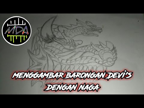 menggambar barongan devil's dengan naga