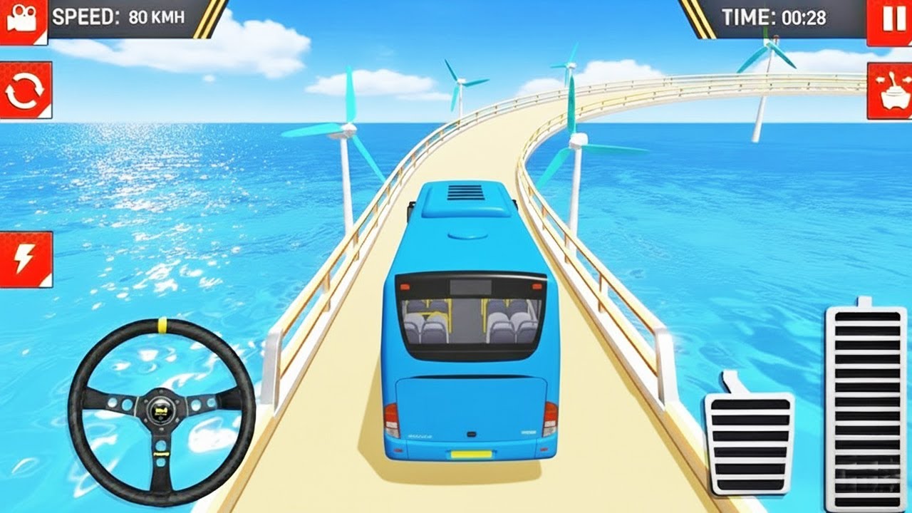 Impossible Coach Bus Racing Uphill Driving Game - Bus Gadi - Bus Game ...