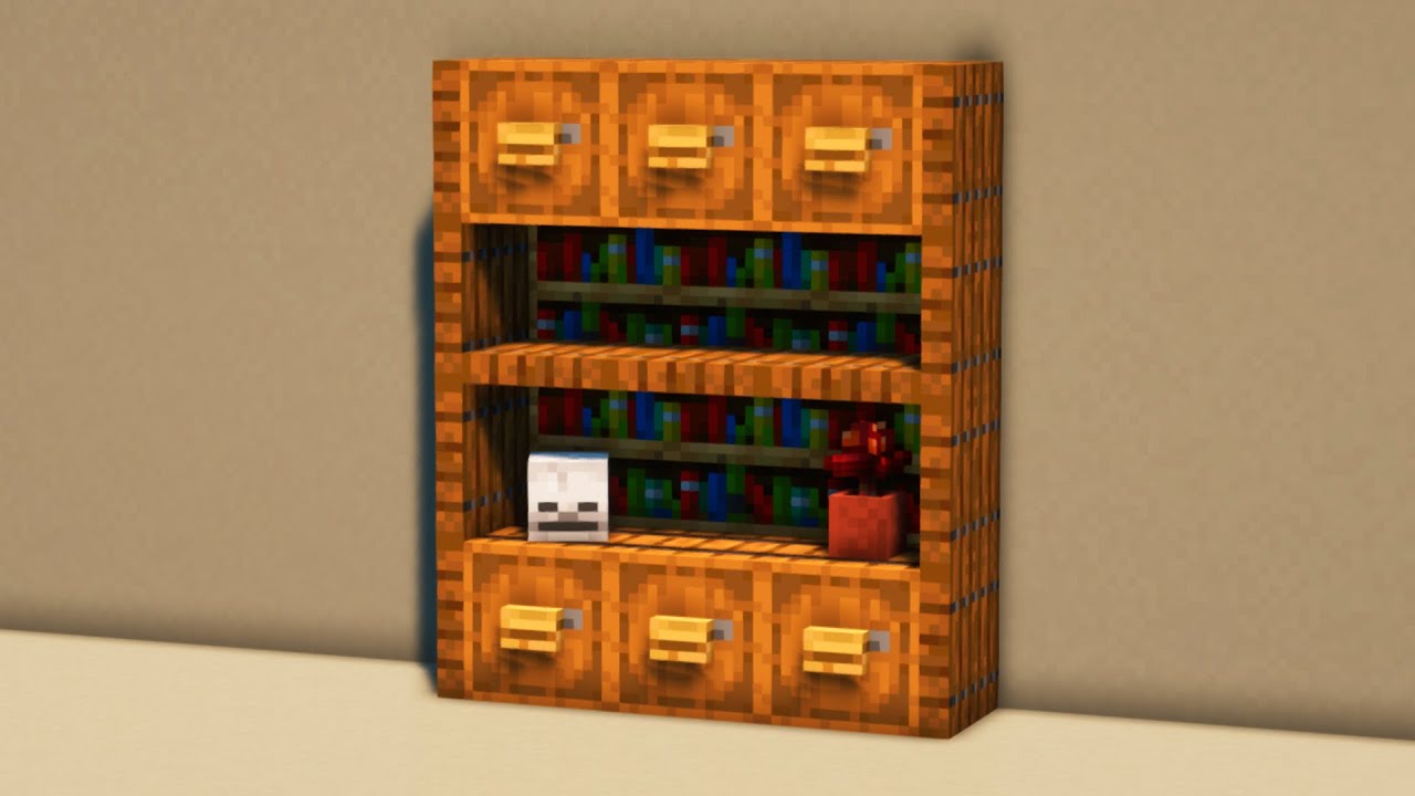 Large Shelf With Barrels in Minecraft - YouTube