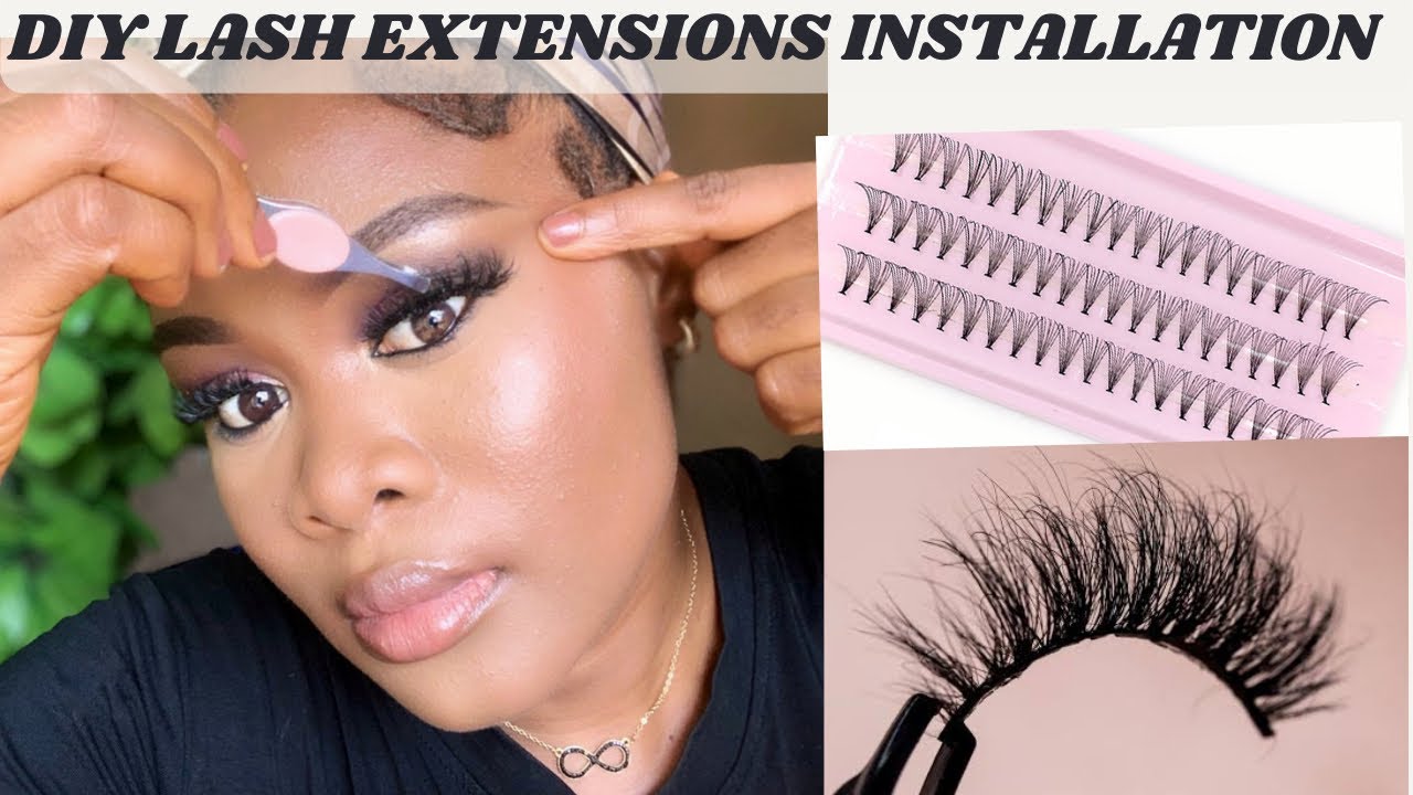 Diy lash extensions installation tutorial - YouTube