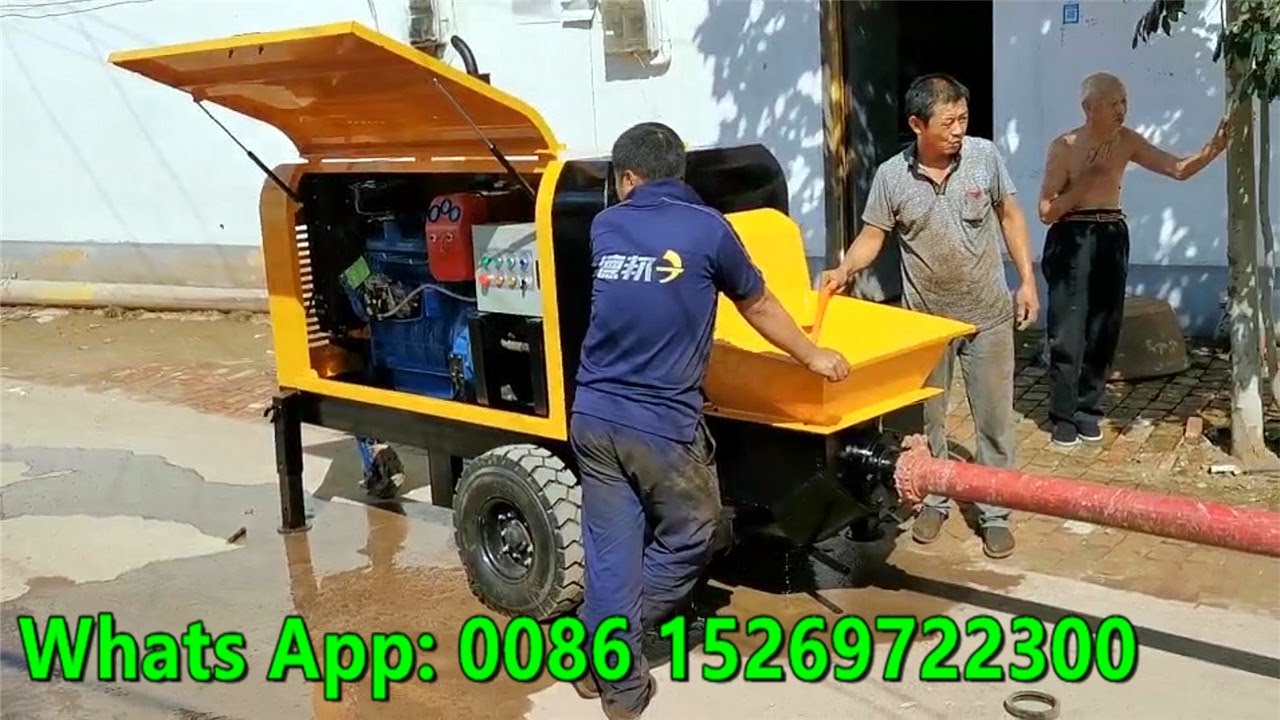 diesel engine concrete pump for pouring of concrete, concrete pump ...