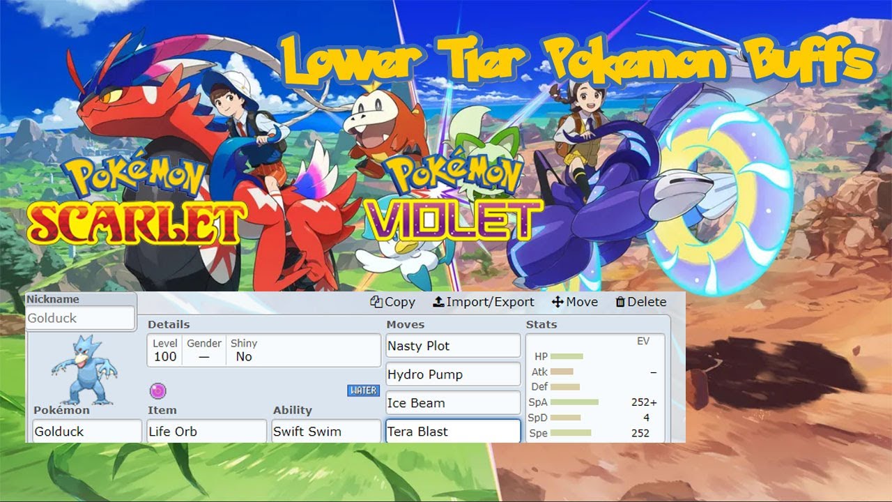 LOWER TIER POKEMON BUFFS IN POKEMON SCARLET AND VIOLET!! PART 1 - YouTube
