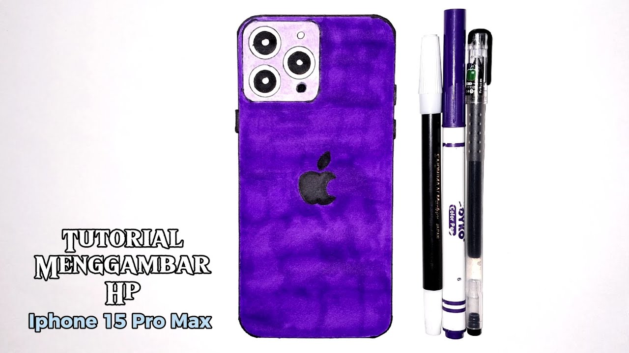 Cara Menggambar Iphone 15 Pro Max || How To Draw iphone 15 Pro Max ...
