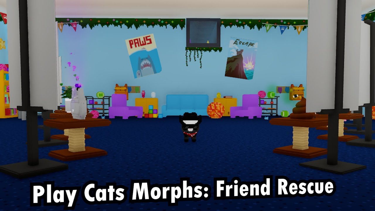 Roblox:Play Cats Morphs Friend Rescue:Try To Find All Cats In Floor 2 ...