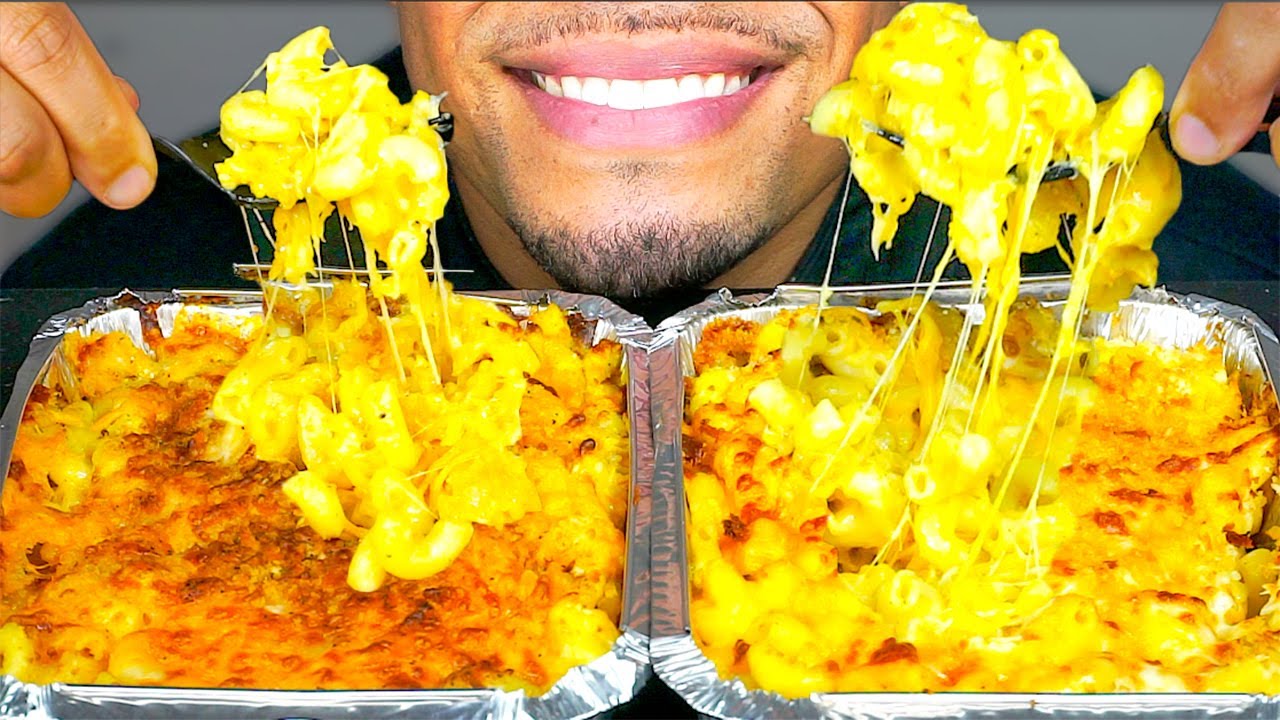 ASMR MAC N CHEESE NO TALKING EATING STIRRING FAST AND SLOW MUKBANG 먹방 ...