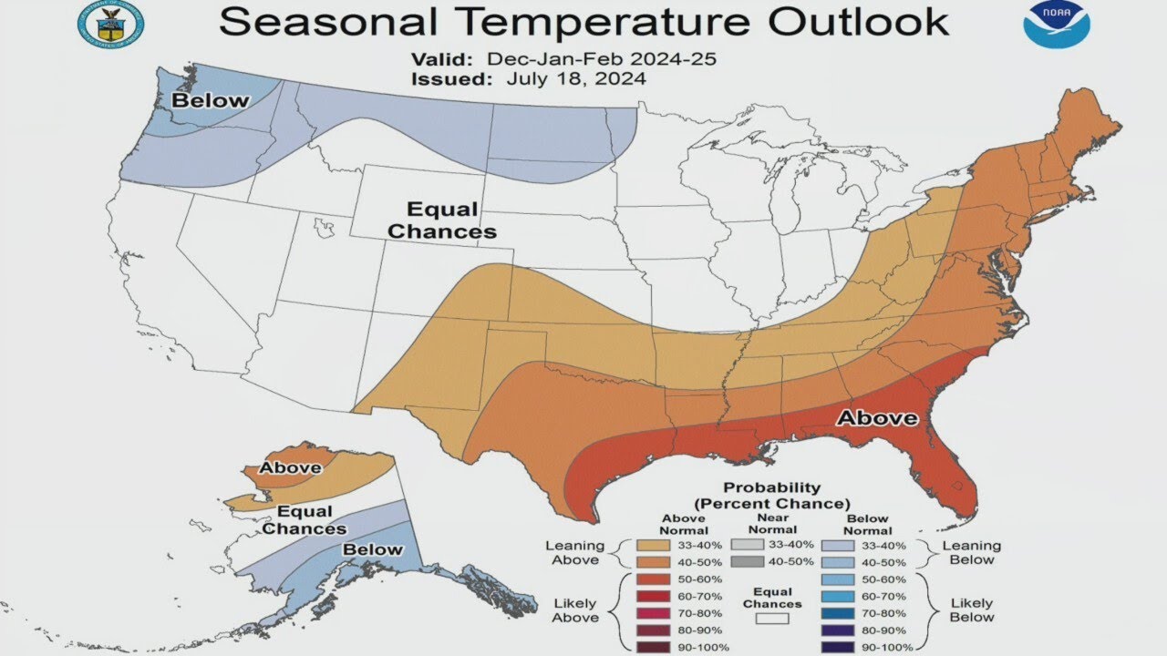 NOAA's sneak peak at 2024-25 winter weather forecast - YouTube