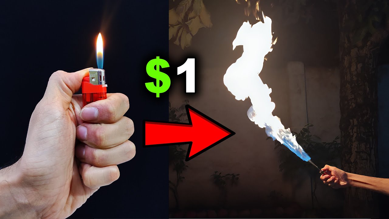 Cheap Lighter Into Super Torch! - Crazy Hack - YouTube
