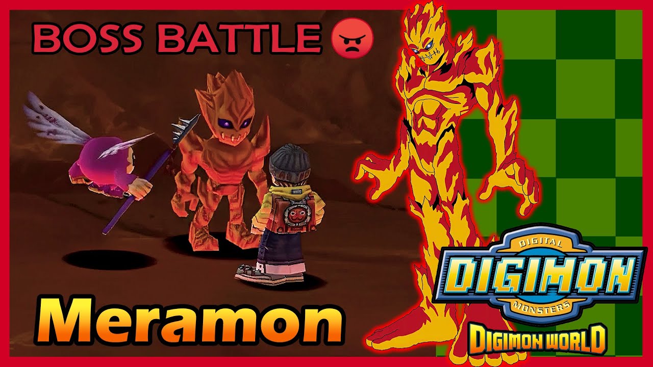 Digimon World HD Remaster Meramon Boss Battle - YouTube