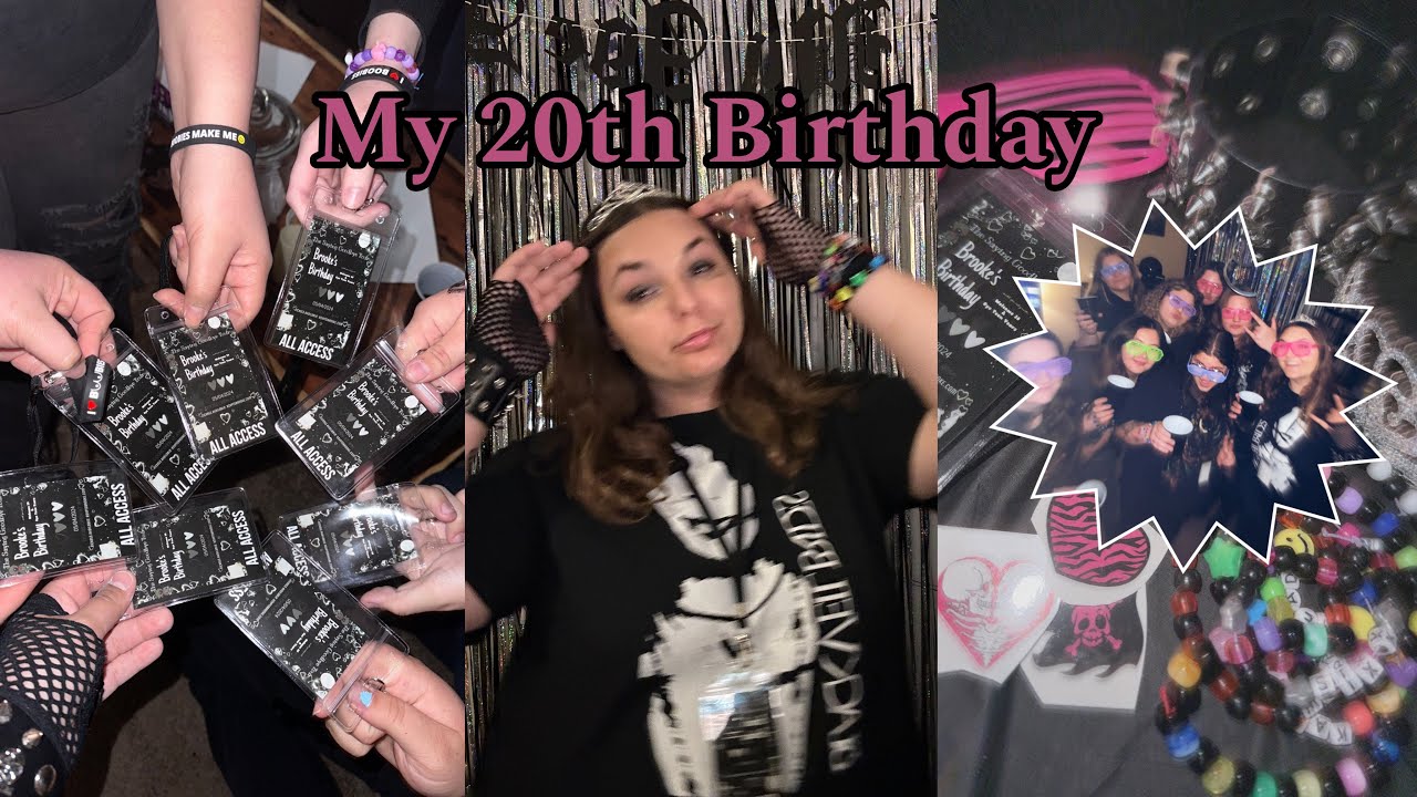 I threw an ICONIC Emo Birthday Party for my 20th🖤🥀🧁 - YouTube