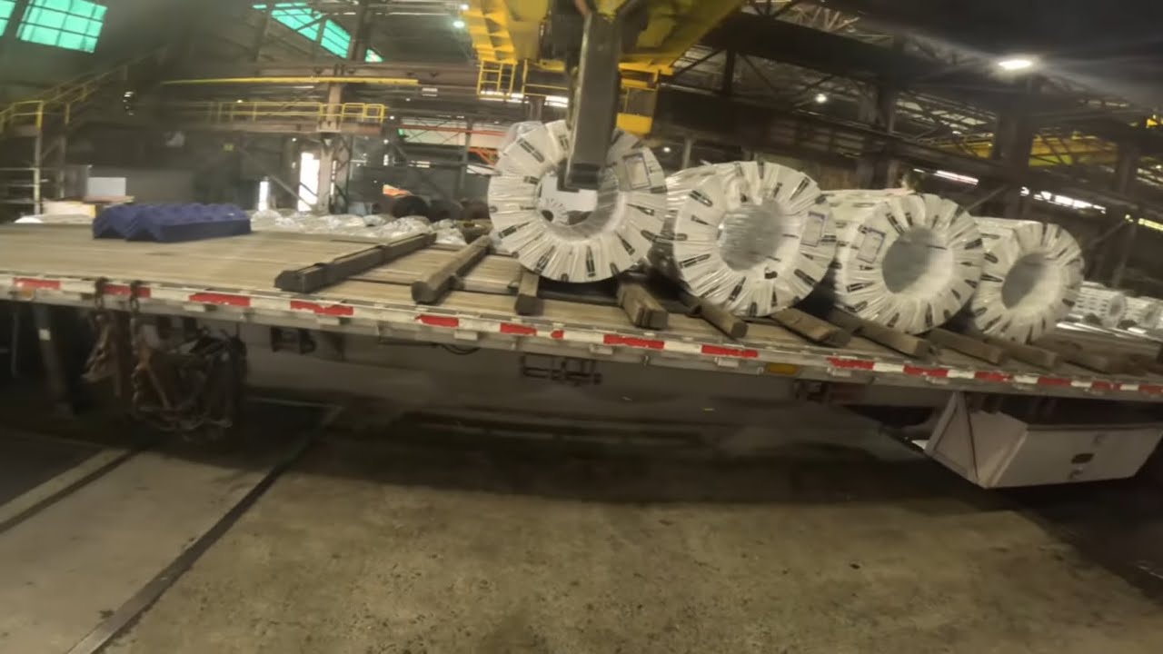 OTR Flatbed Trucking #356. Picking up from California Steel. - YouTube