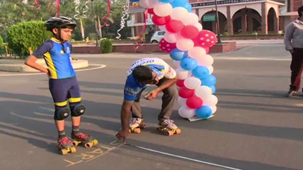 Indian Boy Made World Record in Slalom Skating - Live Video - YouTube