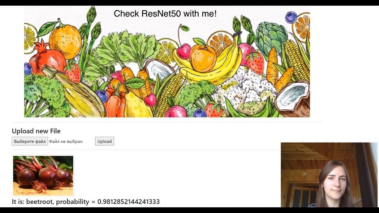 ResNet-50 web-app for image classification - YouTube