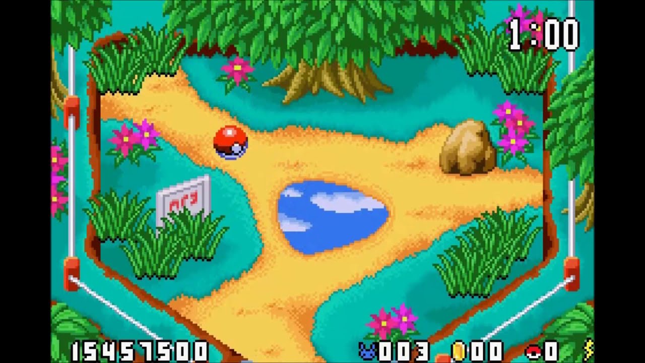 Pokemon pinball Ruby and Sapphire GBA Ruby Table Game Play - YouTube