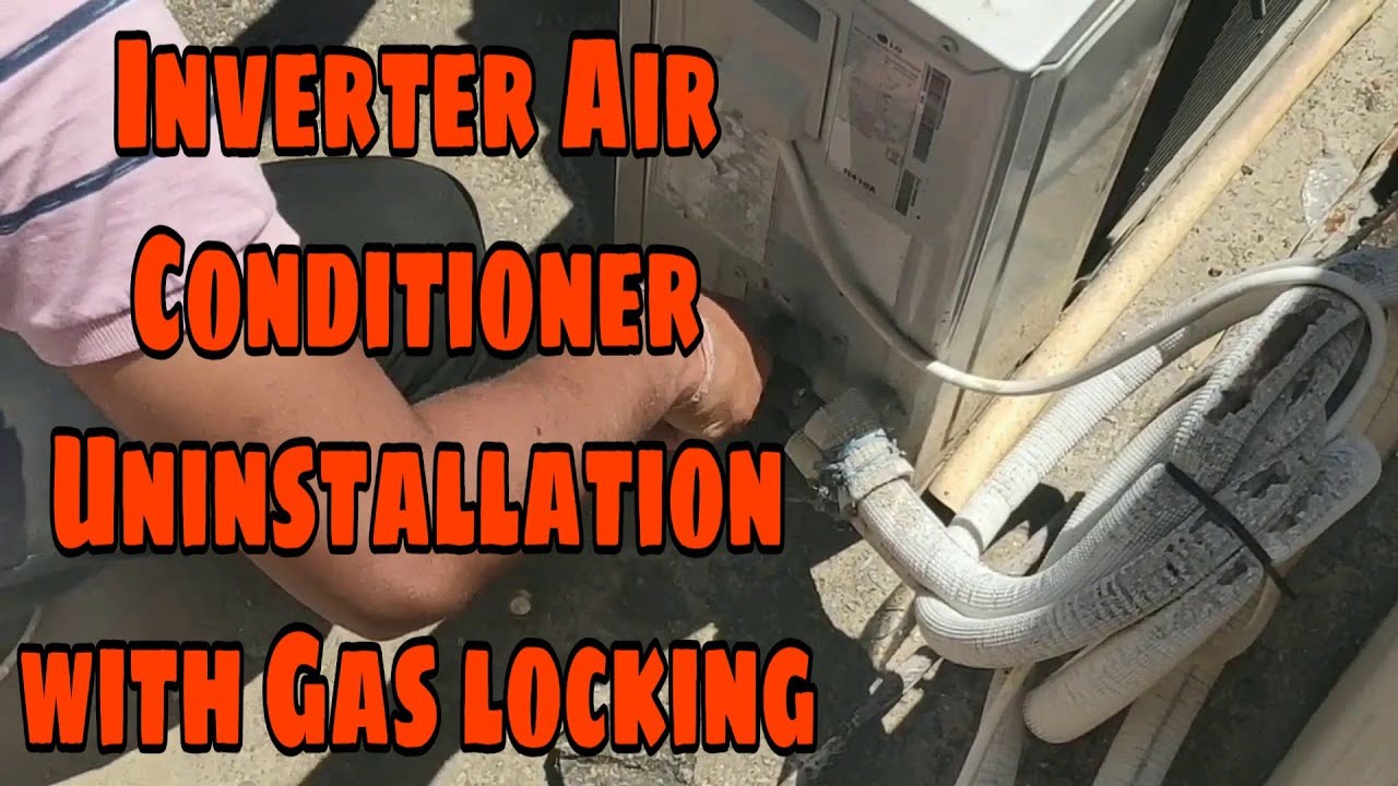 How to Remove or Uninstall Split AC with locking gas (HINDI) - YouTube