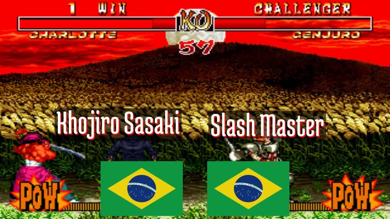 @samsho2: Khojiro Sasaki (BR) vs Slash Master (BR) [Samurai Shodown II ...