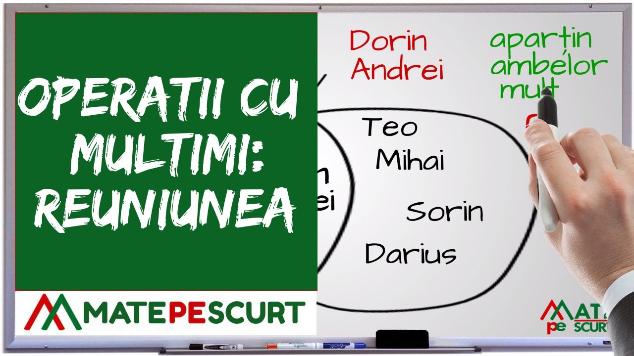 Operatii cu multimi: Reuniunea - YouTube
