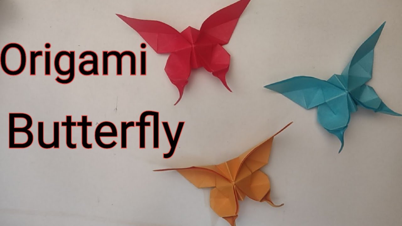 Origami Butterfly- How to fold an easy paper Butterfly step by step ...