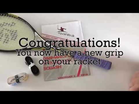 How to put a grip on a squash racket - YouTube