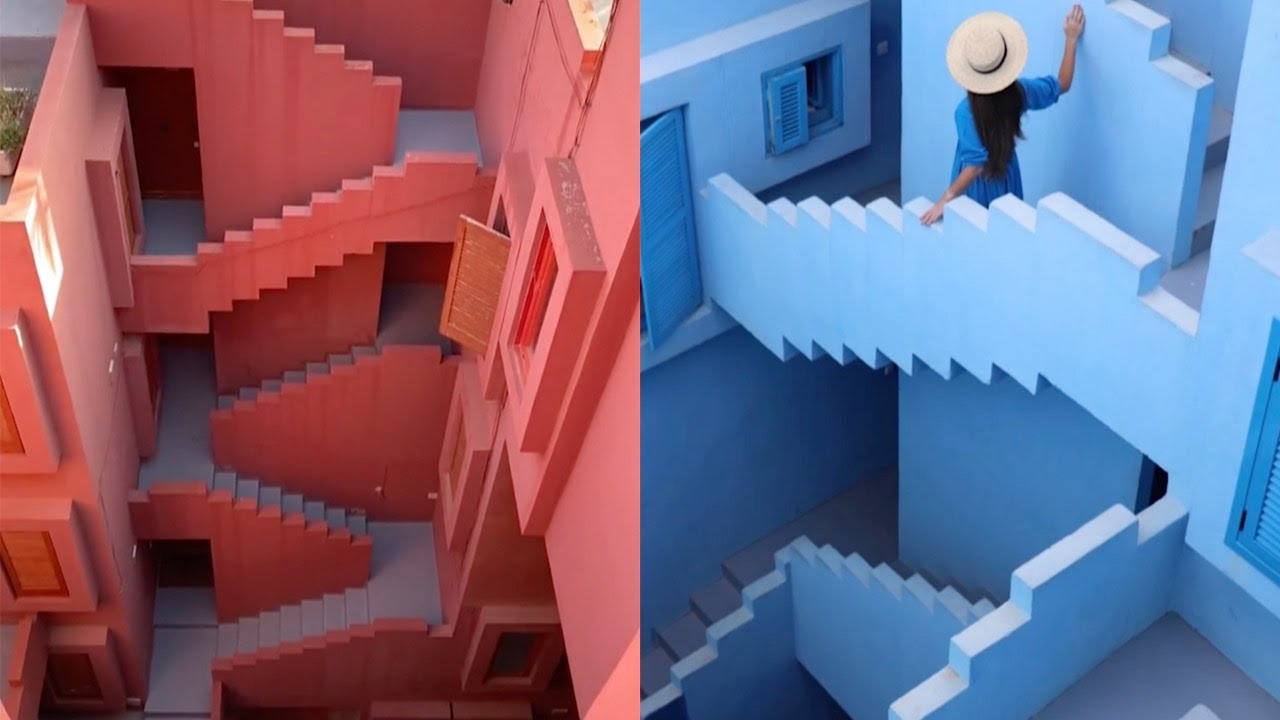 Squid Game Staircase Spotted In Spain - YouTube