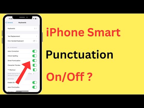 How To Turn On/Off Smart Punctuation In Keyboard In iPhone - YouTube