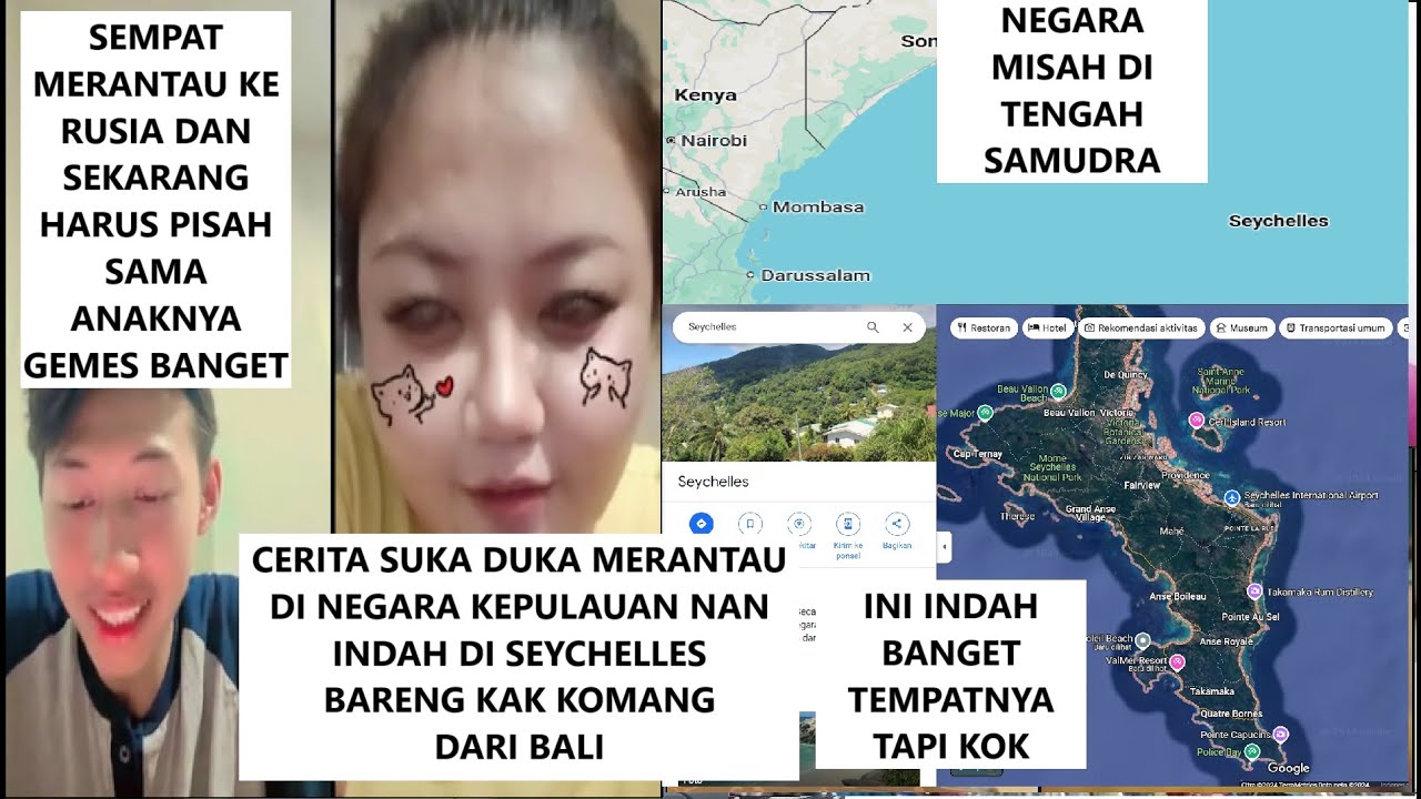 Live Streaming Ketemu Kak Komang dari Bali cerita suka duka merantau di negara Seychelles yang ...