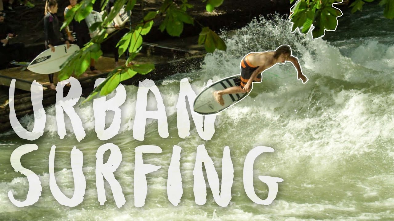 URBAN SURFING in 240fps SlowMotion | Eisbachsurfer Munich - YouTube